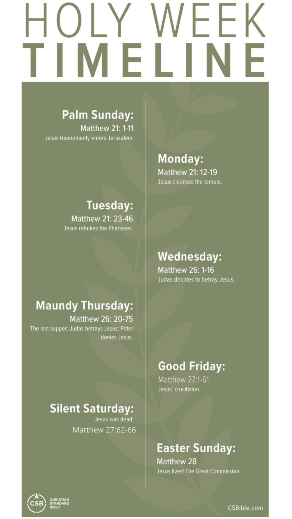 Holy Week Schedule | Hardin Baptist Church